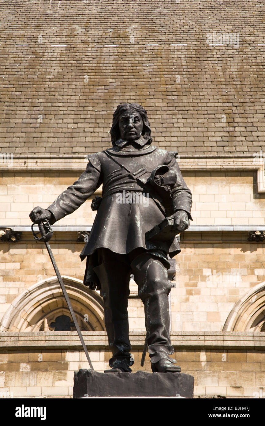 The statue of Oliver Cromwell (1599-1658) that stands outside of the ...