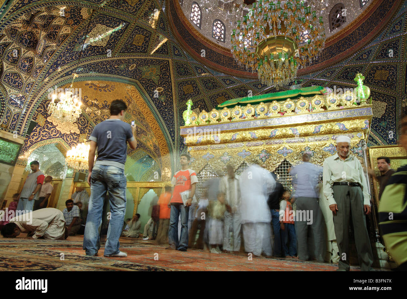 Decorations of Sayyida Ruqayya Iranian mosque, Damascus, Syria Stock ...