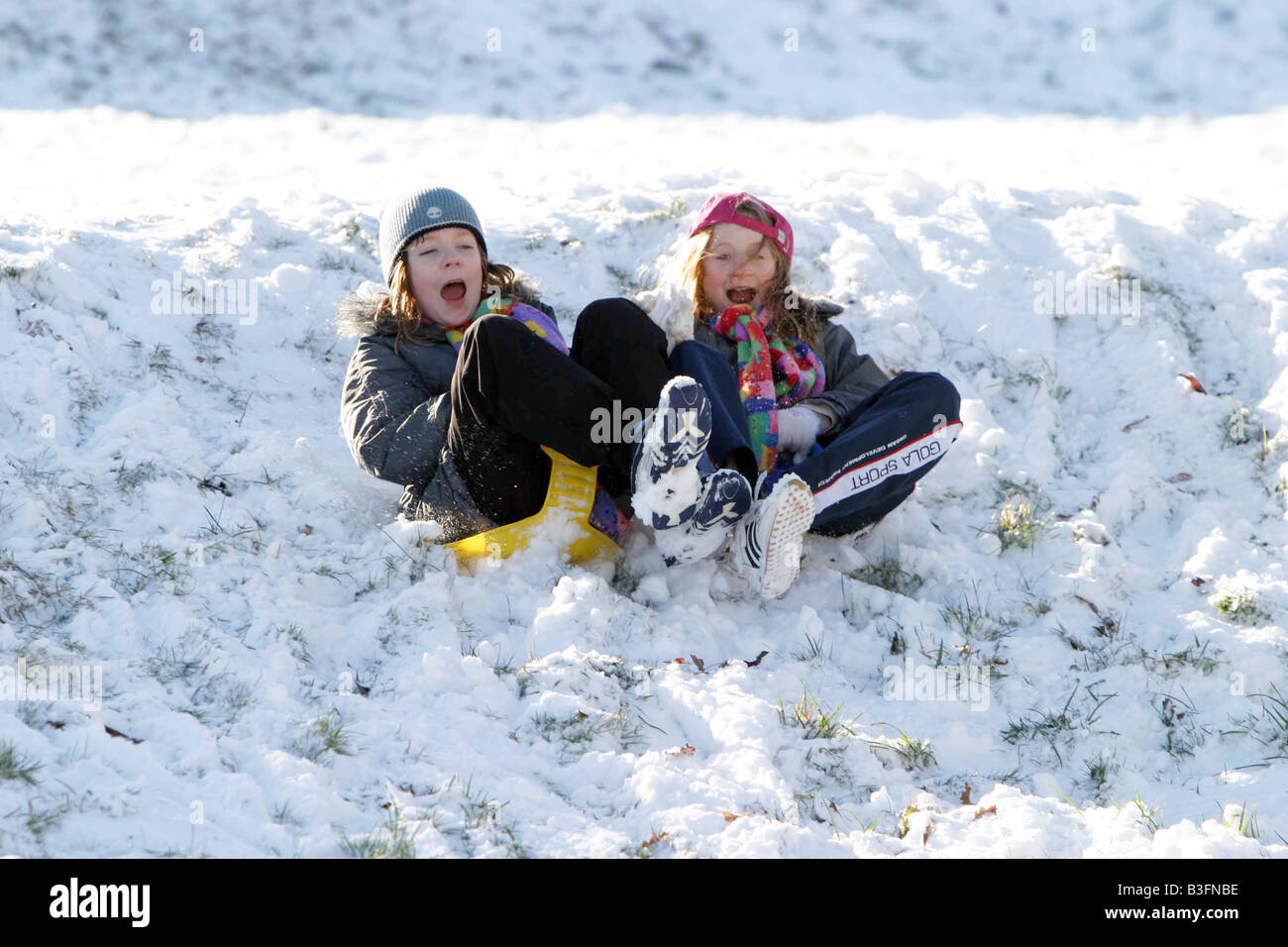 Fun in the Snow Stock Photo - Alamy