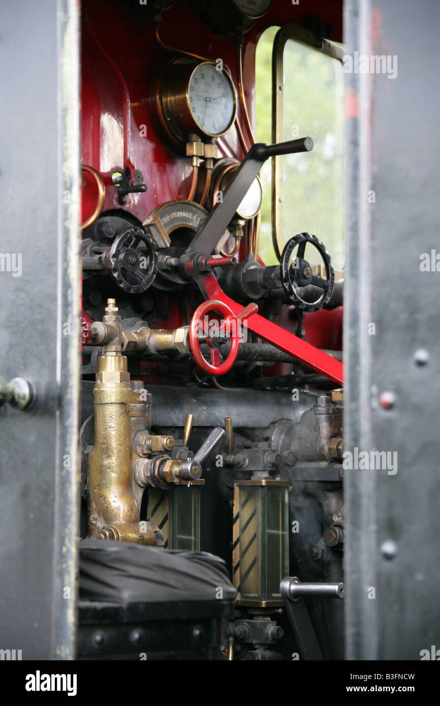 Controls of a Narrow Gauge Steam Train, Welsh Highland Railway ...