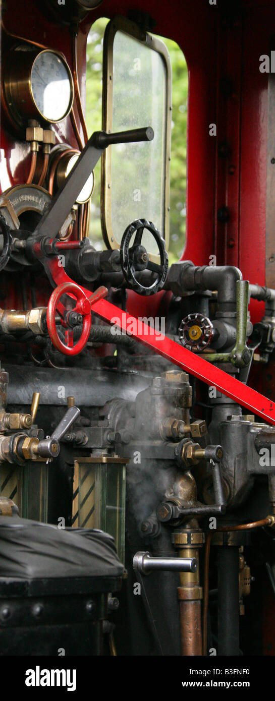 Controls of a Narrow Gauge Steam Train, Welsh Highland Railway ...