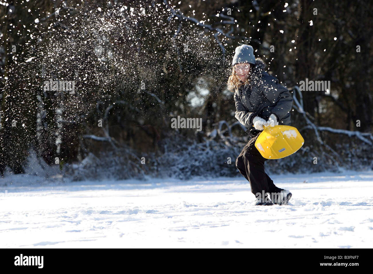 Fun in the Snow Stock Photo - Alamy