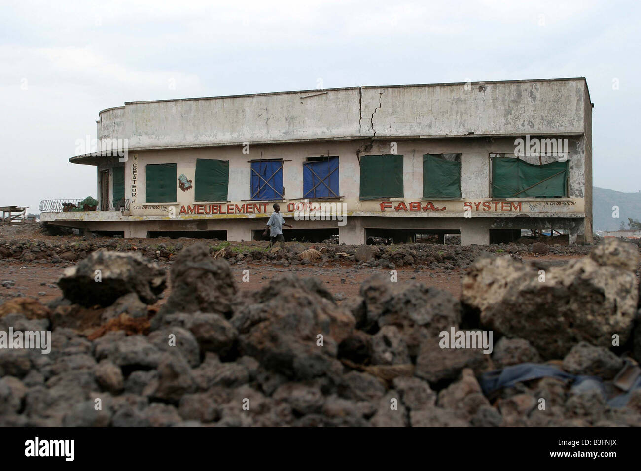 The aftermath of the Nyiragongo Volcano eruption on the town of Goma ...