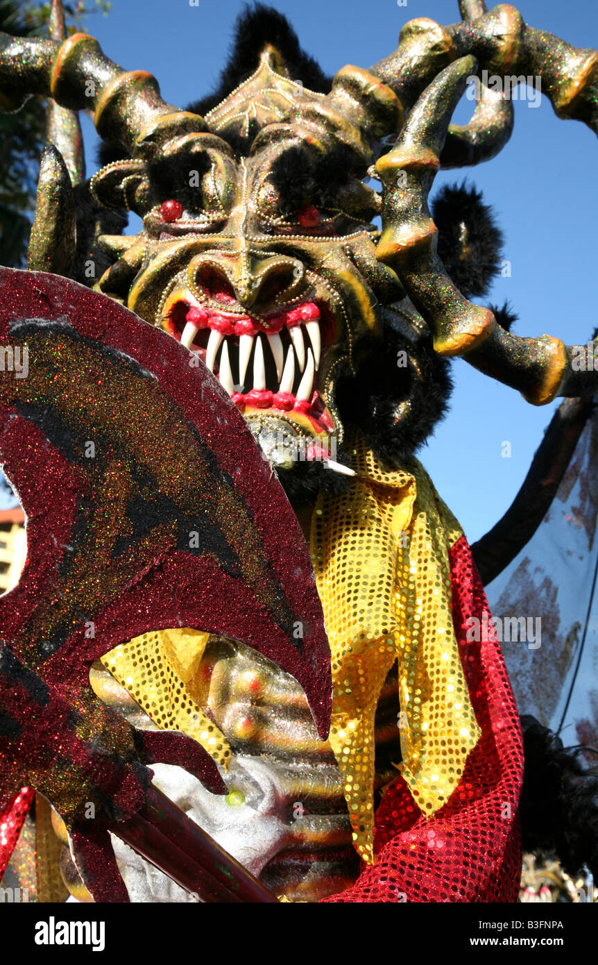 Carnival participant dressed up as Diablo Cojuelo performing during ...