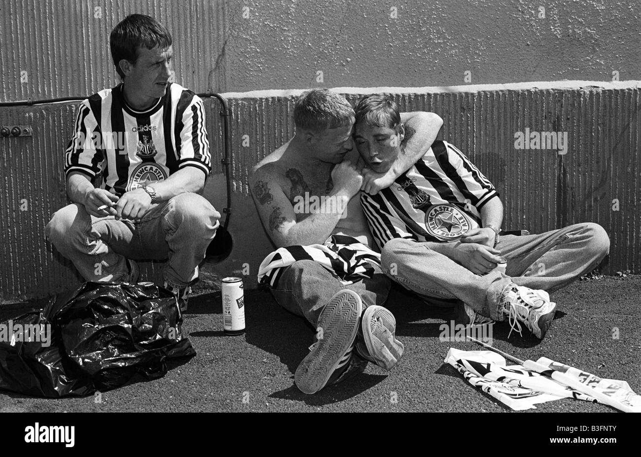 Newcastle United fans outside Wembley Stadium before the 1998 FA Cup ...