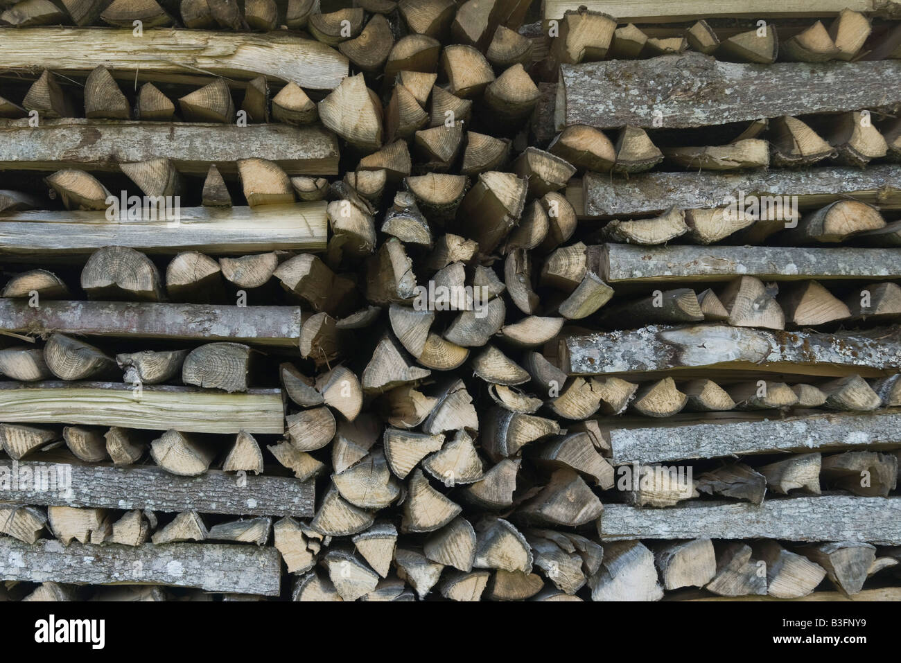 Pile of logs making a pattern Stock Photo - Alamy