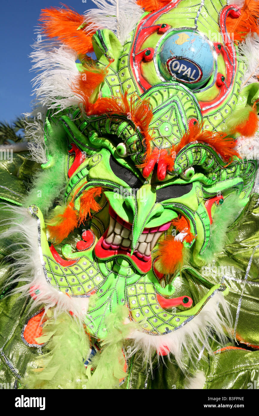 Carnival participant from La Vega dressed up as Diablo Cojuelo ...