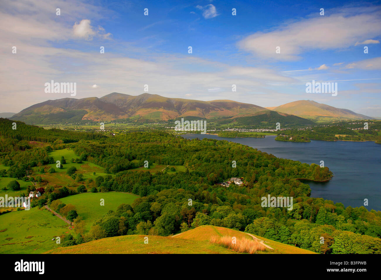 Skiddaw Fells Derwentwater Keswick Lake District Cumbria England ...