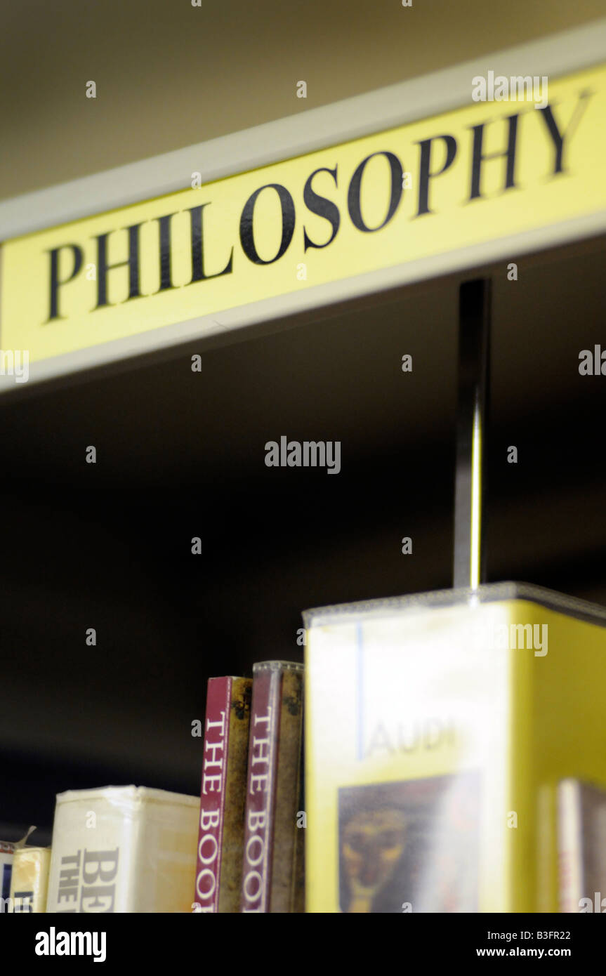 Royalty free photograph of Philosophy section in college library UK ...