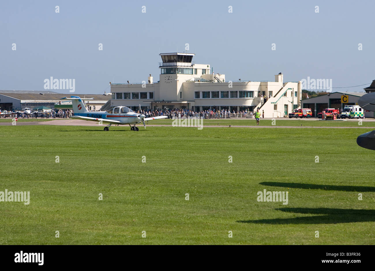 Shoreham Airport Terminal Building Sussex England Stock Photo - Alamy