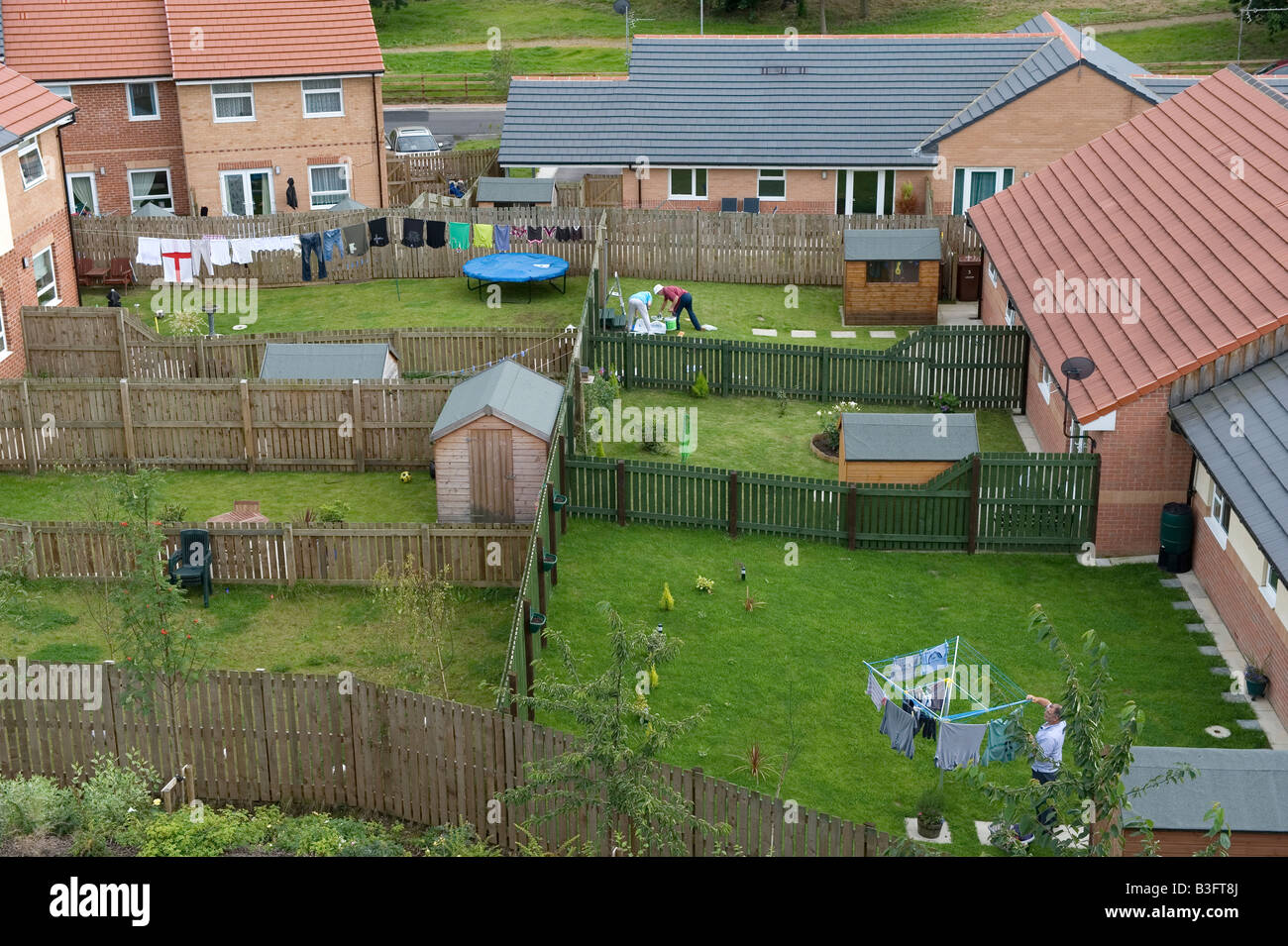 Suburban English houses UK Stock Photo - Alamy