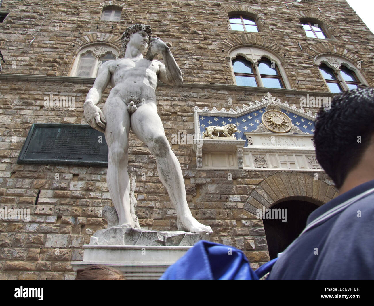 statue of david in piazza della signoria, florence Stock Photo - Alamy