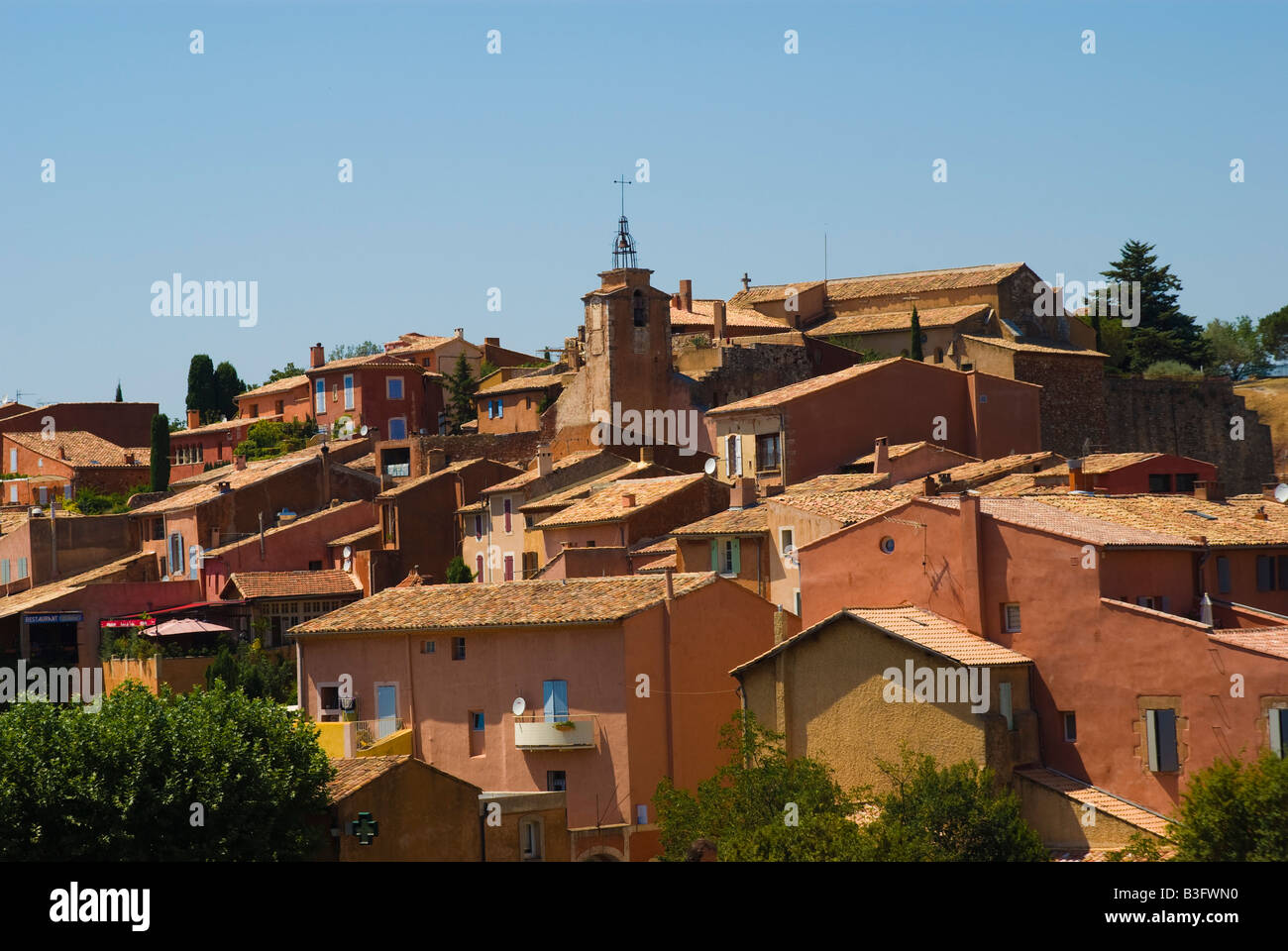 View of Rousillon Provence Stock Photo - Alamy