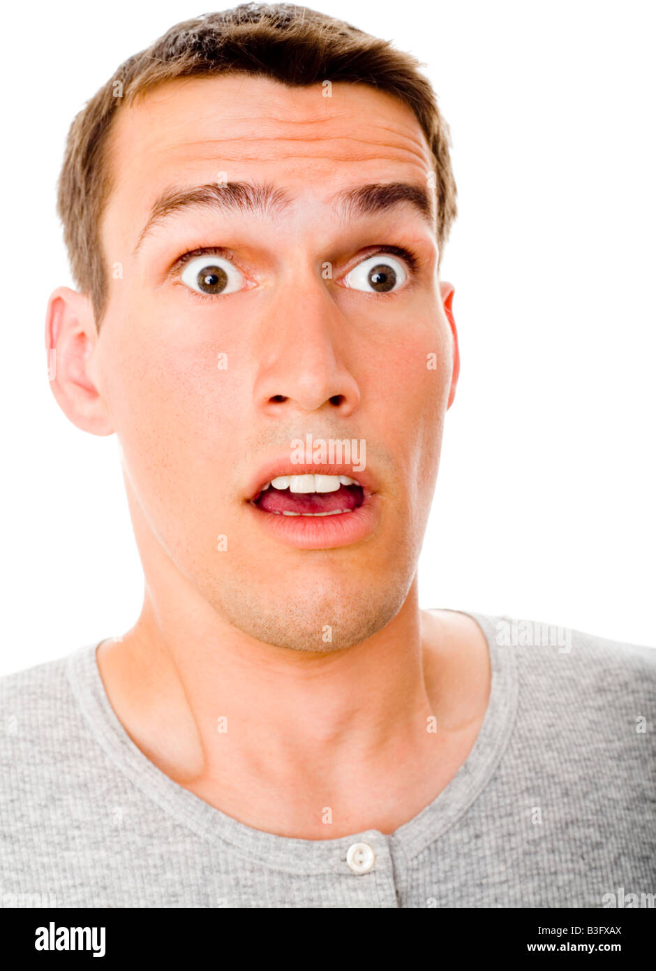 terrified young man Stock Photo - Alamy