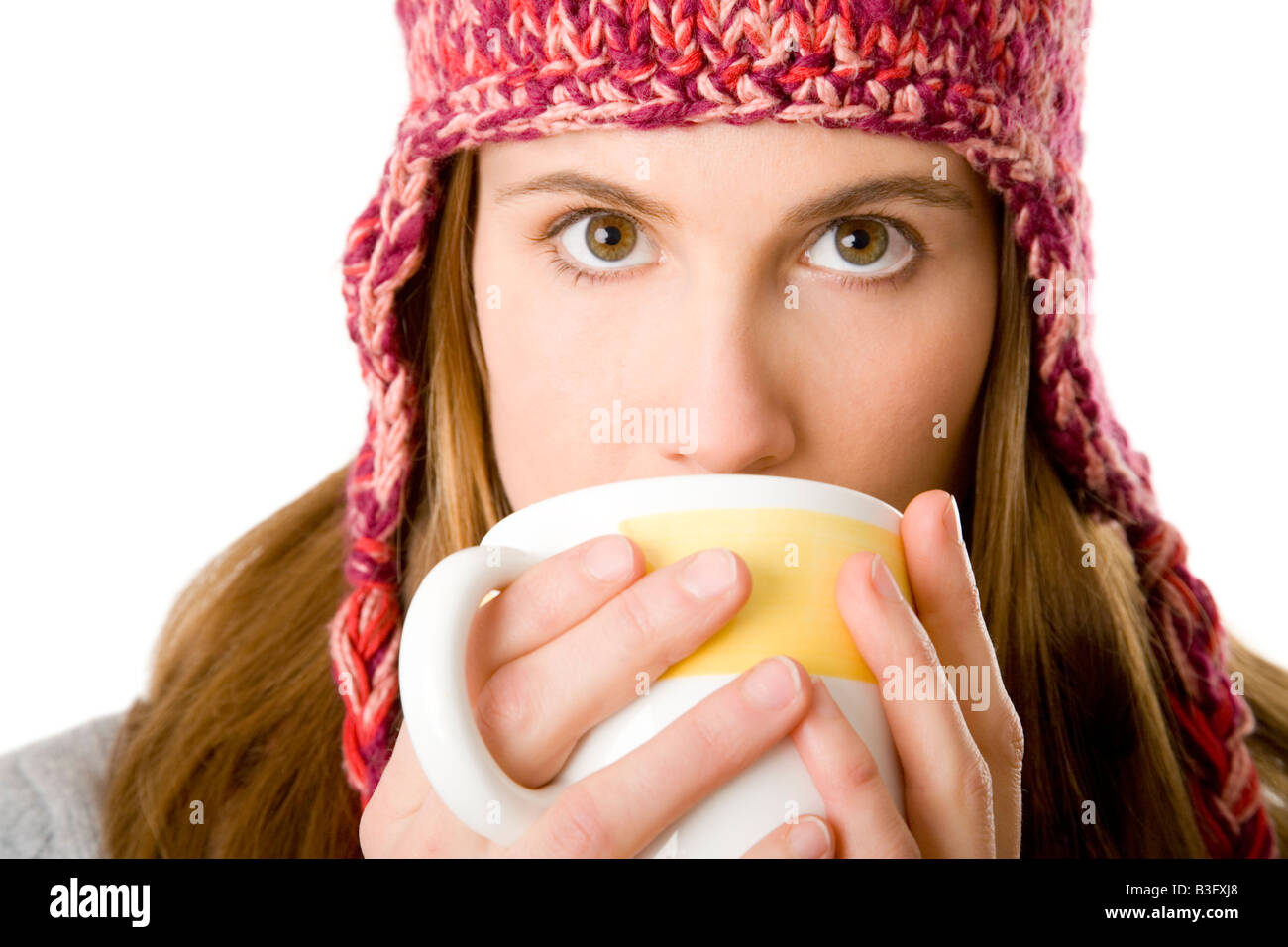 girl with tea Stock Photo - Alamy