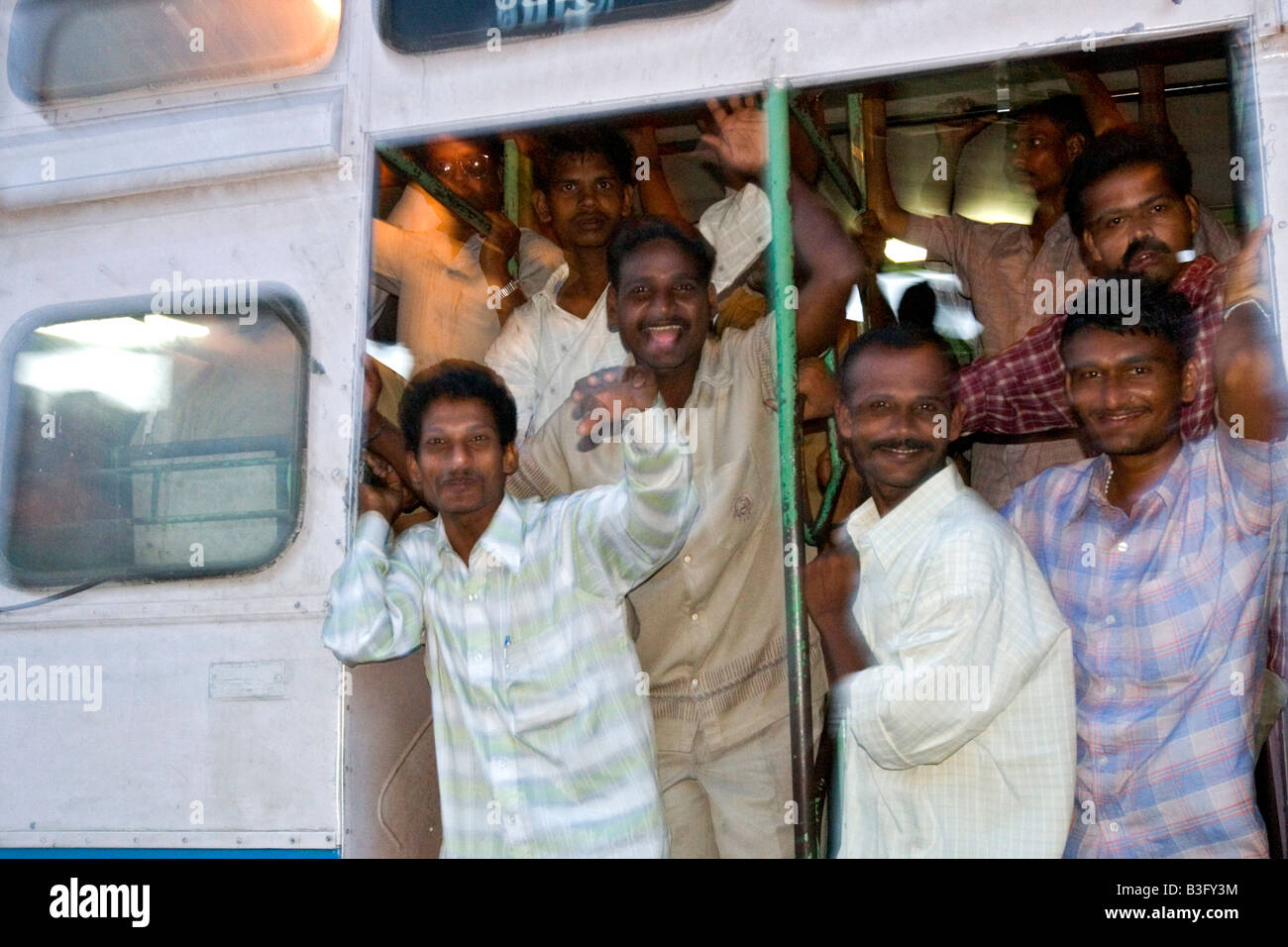 full bus in chennai india Stock Photo - Alamy