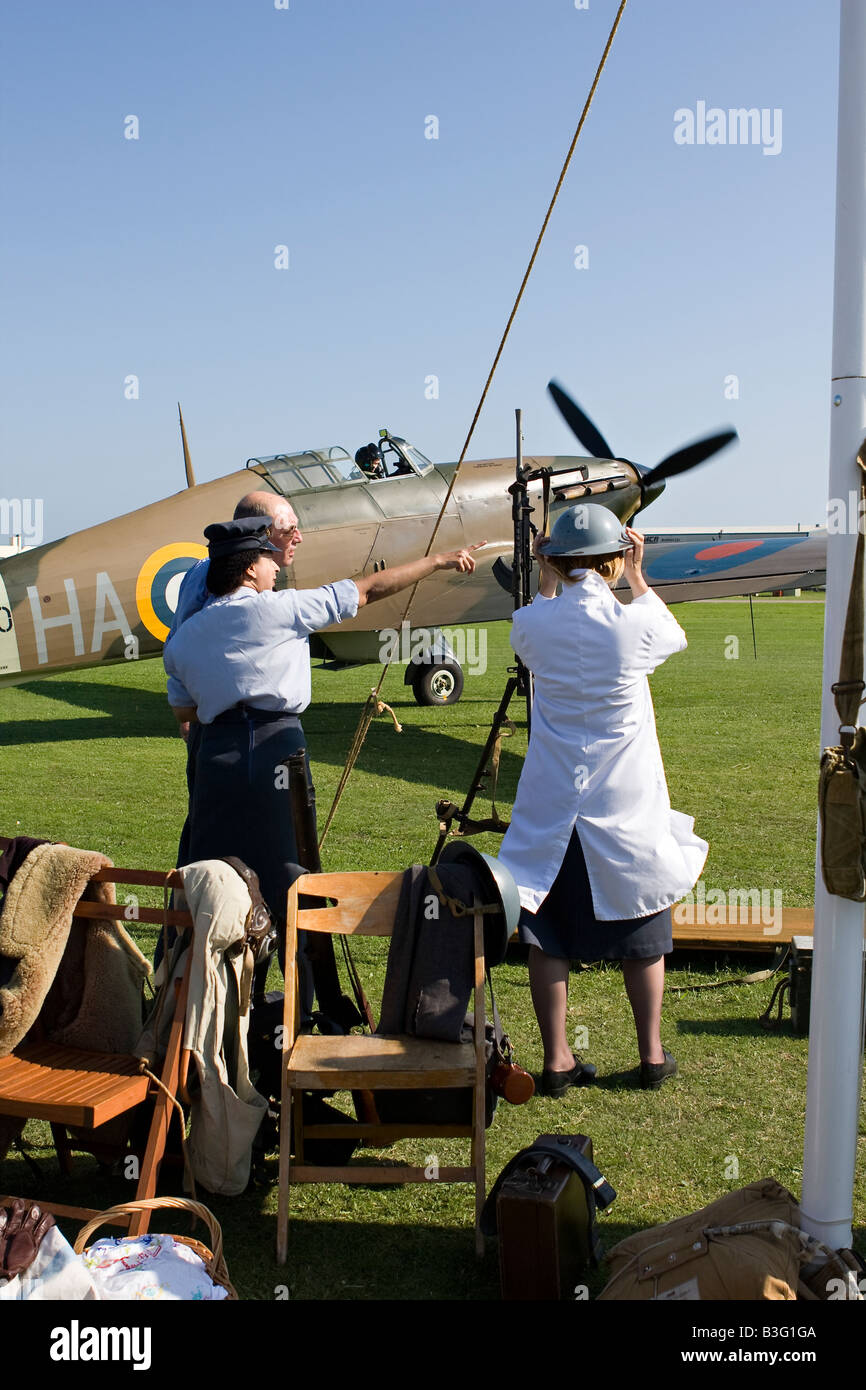 Battle of Britain Scramble at RAFA Charity Airshow Shoreham Airport ...
