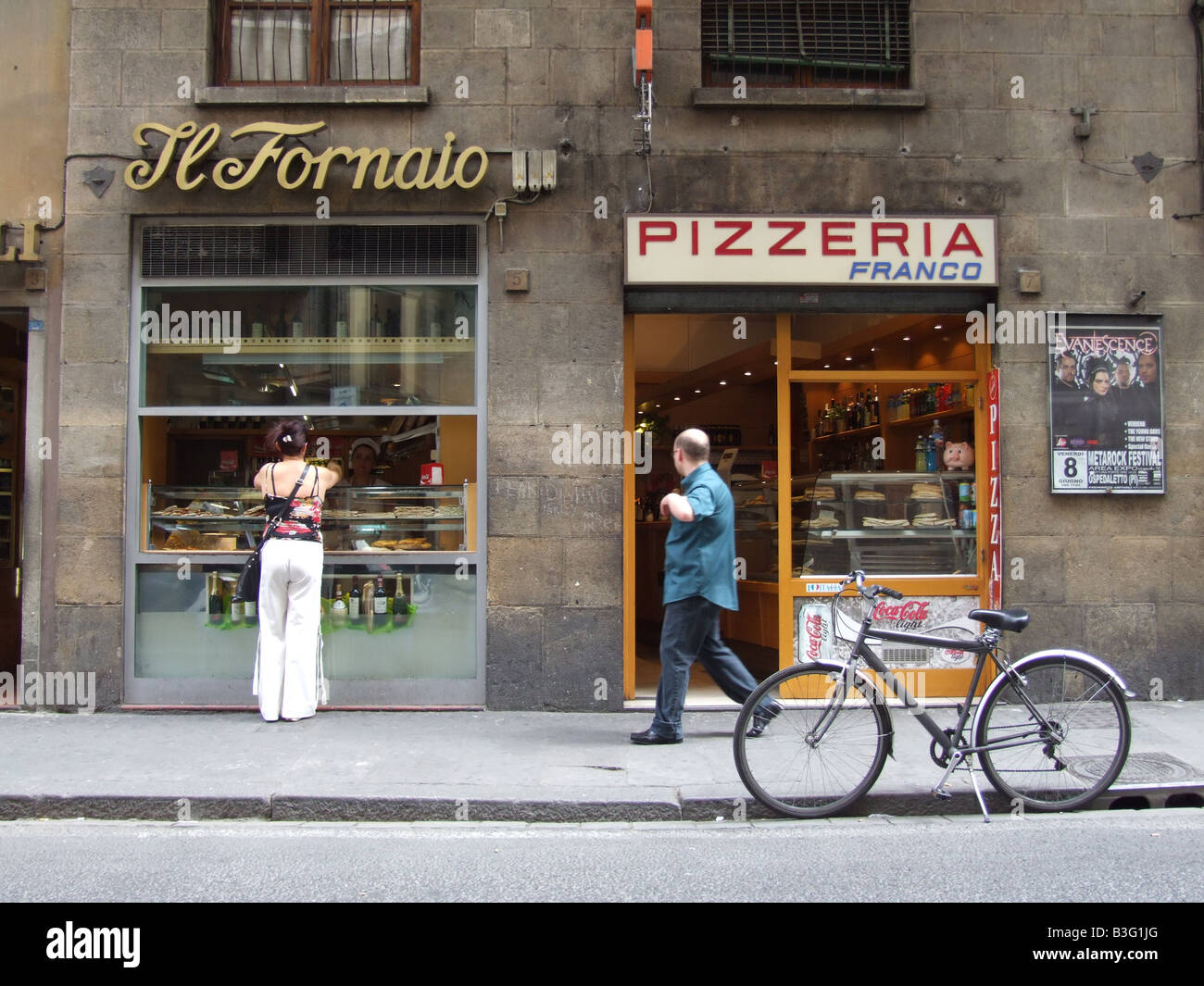 shops on street in florence, italy Stock Photo - Alamy