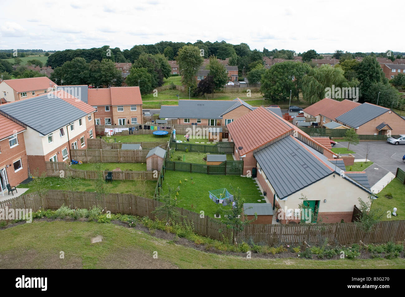 Suburban English houses UK Stock Photo - Alamy