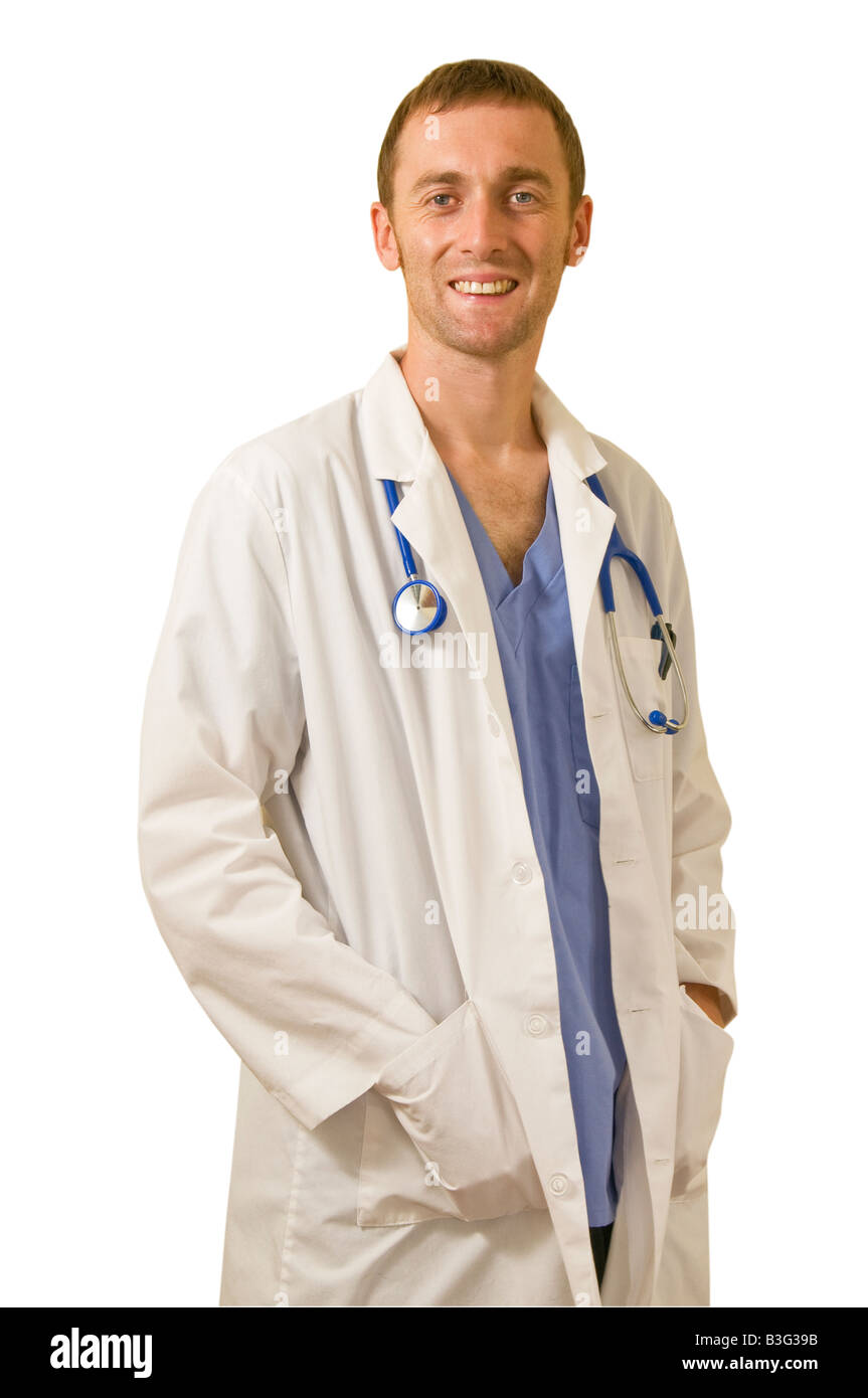 Young caucasian male Doctor standing Stock Photo - Alamy