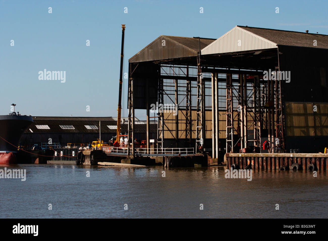 richard dry dock boat yard Stock Photo - Alamy