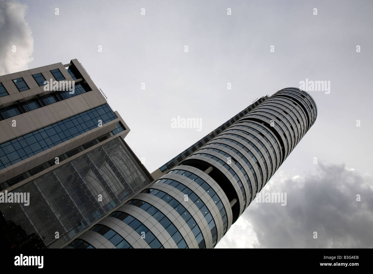 High rise offices on the Canal basin area of Leeds West Yorkshire UK ...