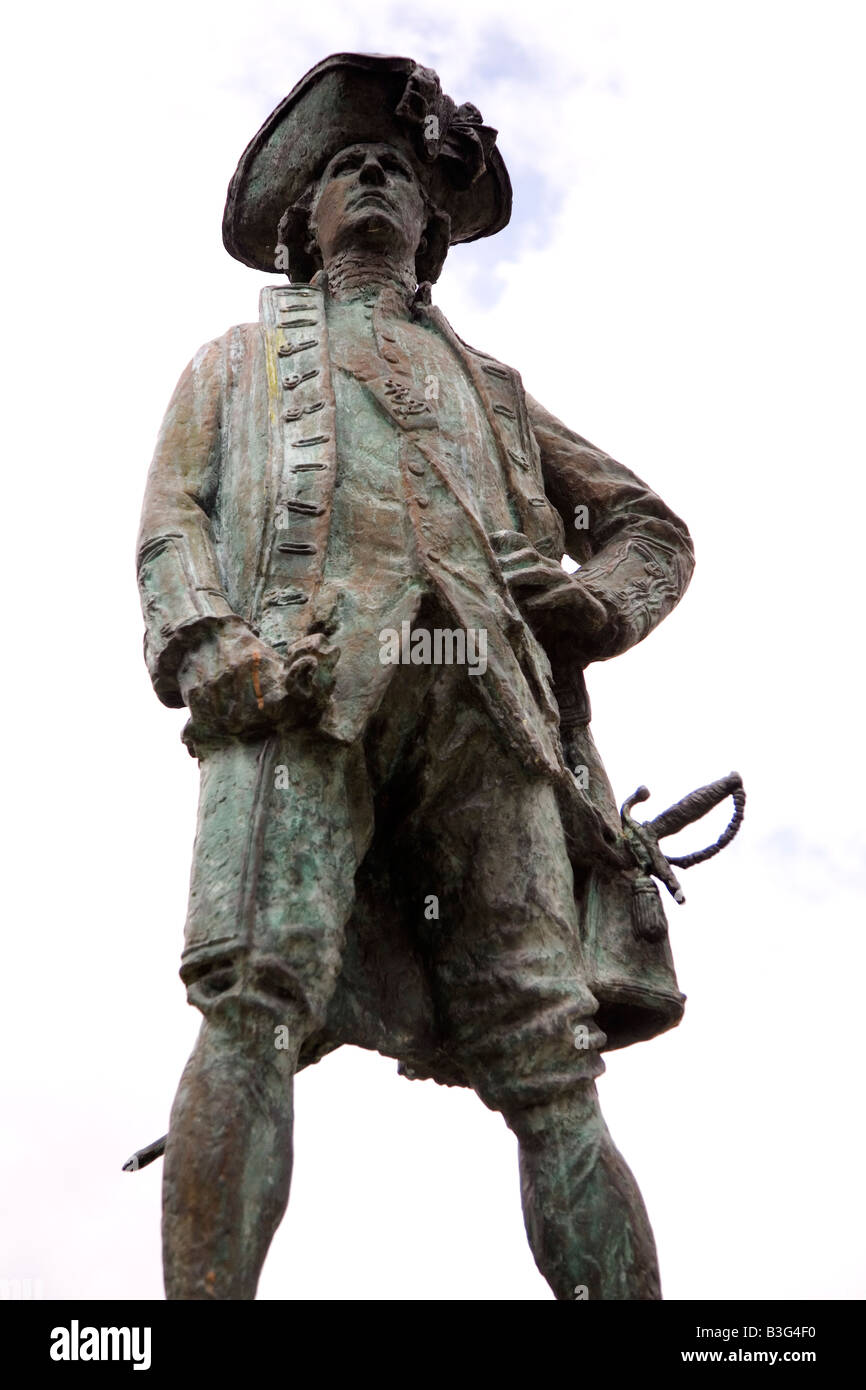 The statue of Captain James Cook (1728-1779) in Greenwich, England ...