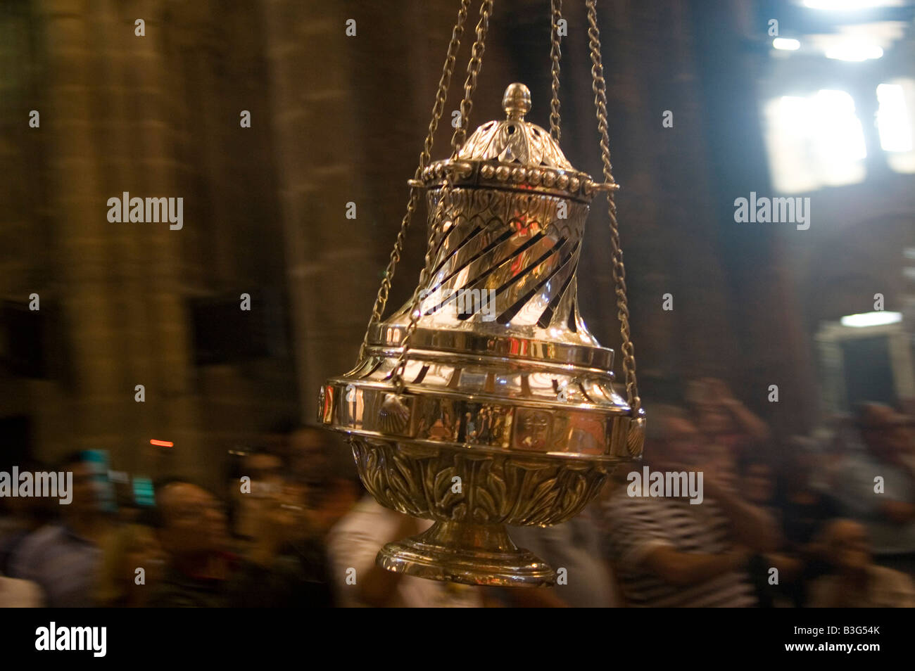 Botafumeiro incensory in the cathedral of Santiago de Compostela WAY OF ...