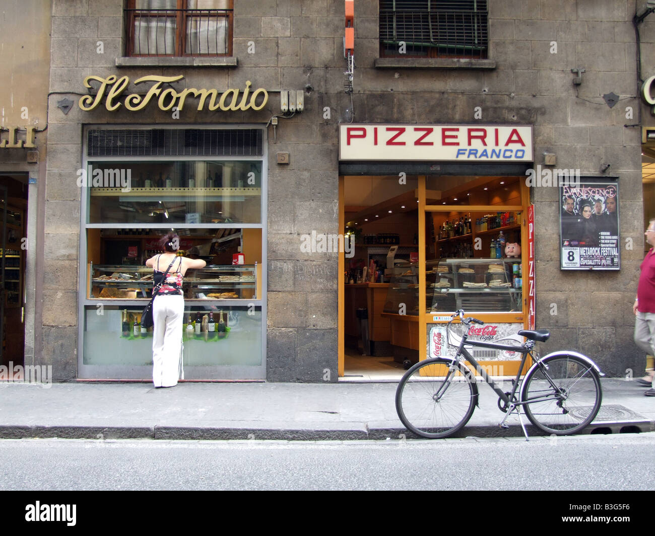 shops on street in florence, italy Stock Photo - Alamy