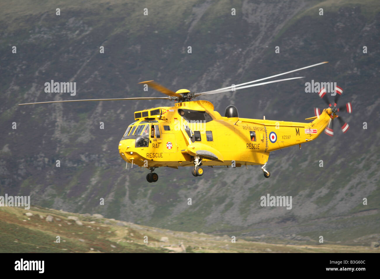 RAF Westland Sea King rescue helicopter in flight Stock Photo - Alamy