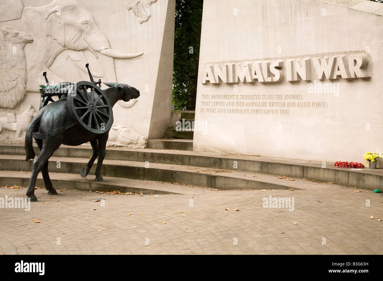The Animals in War monument, dedicated to the memory of the animals ...