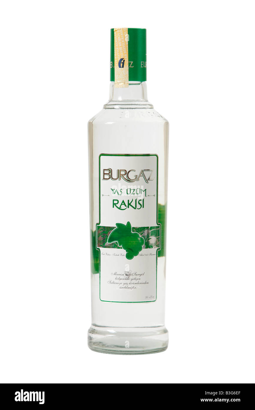 Burgaz Fresh Grape Raki Bottle Stock Photo - Alamy