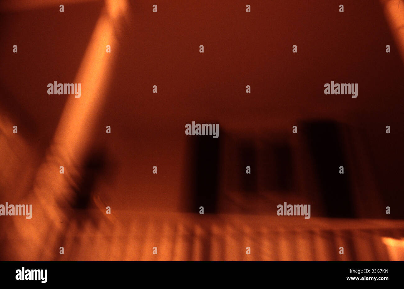 blurry porch, window and shutters of house Stock Photo - Alamy