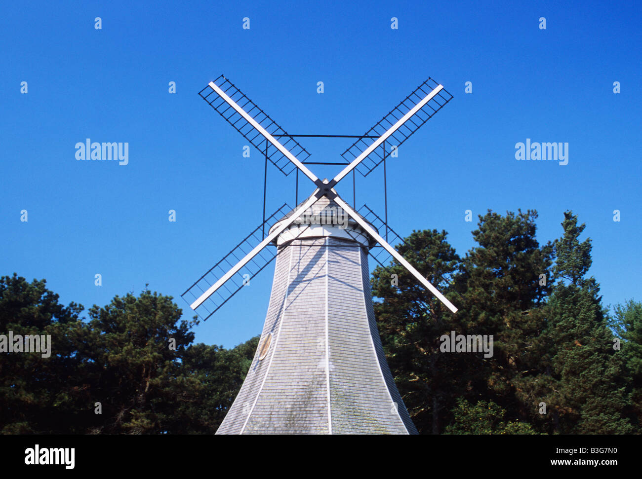 Aptuxet windmill in Bourne, MA Cape Cod Stock Photo - Alamy