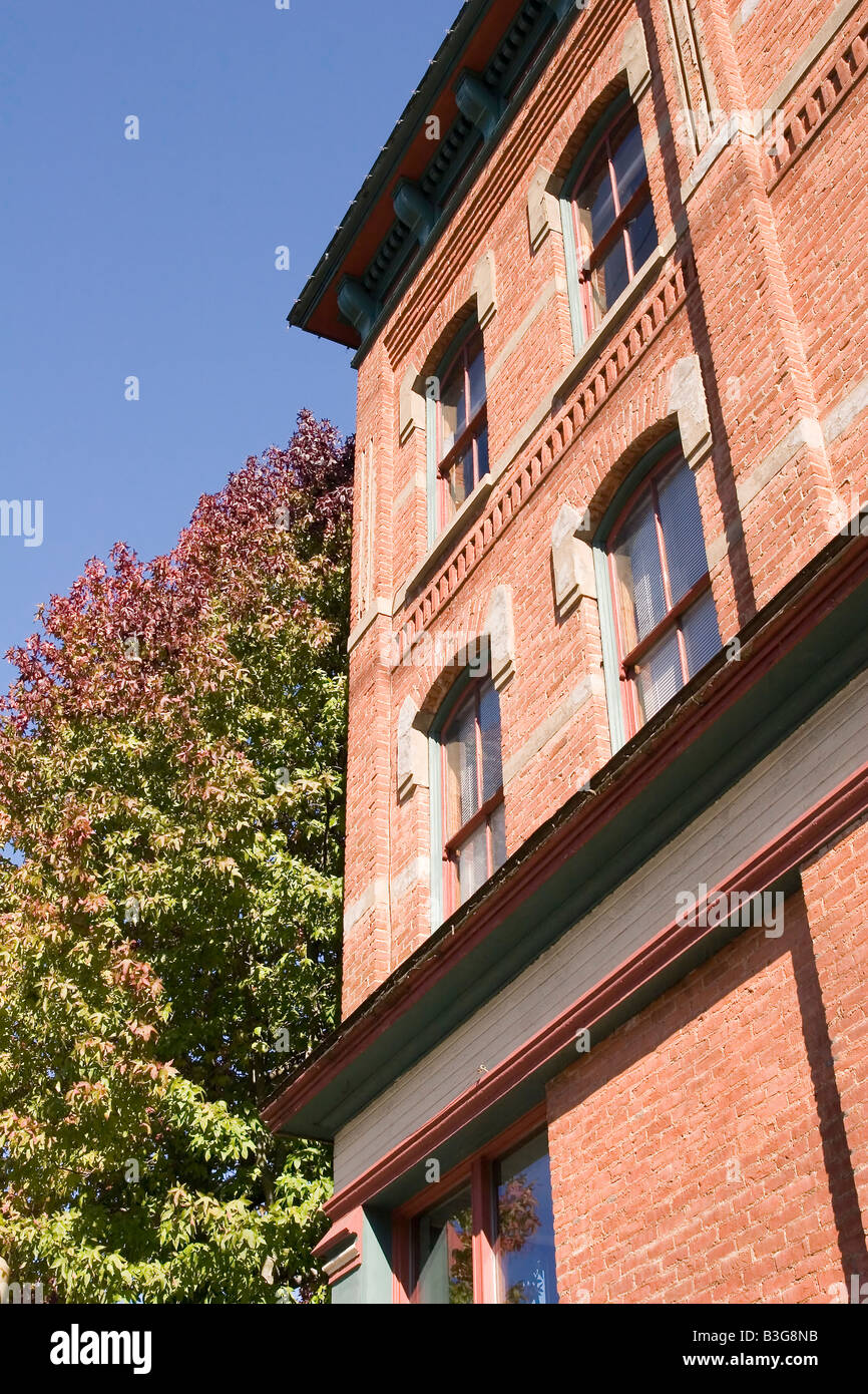 An old brick building converted to living lofts Stock Photo - Alamy