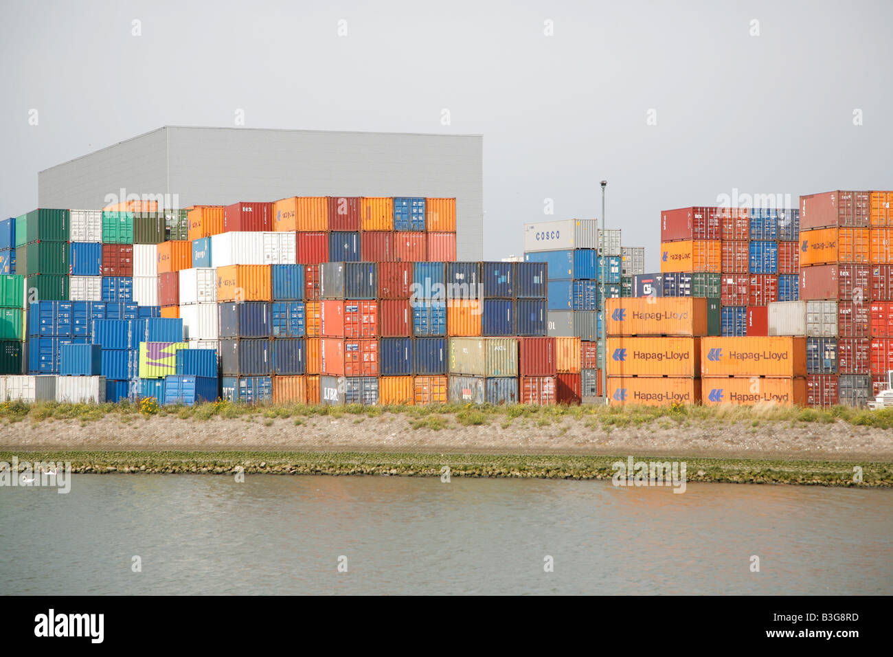 Shipping containers, Port Rotterdam, Netherlands Stock Photo - Alamy