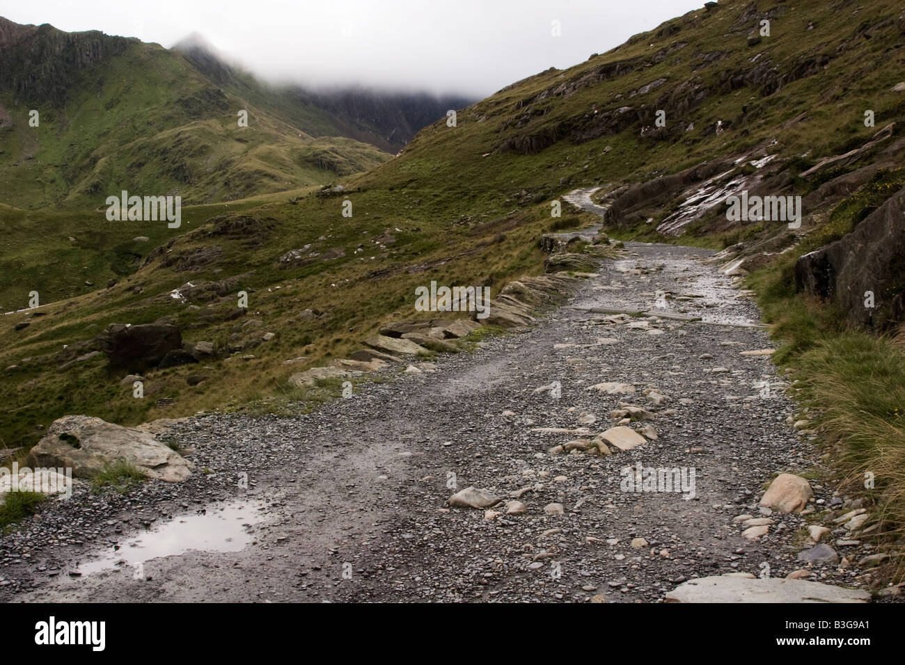 Miner's track, Mount Snowdon Stock Photo - Alamy