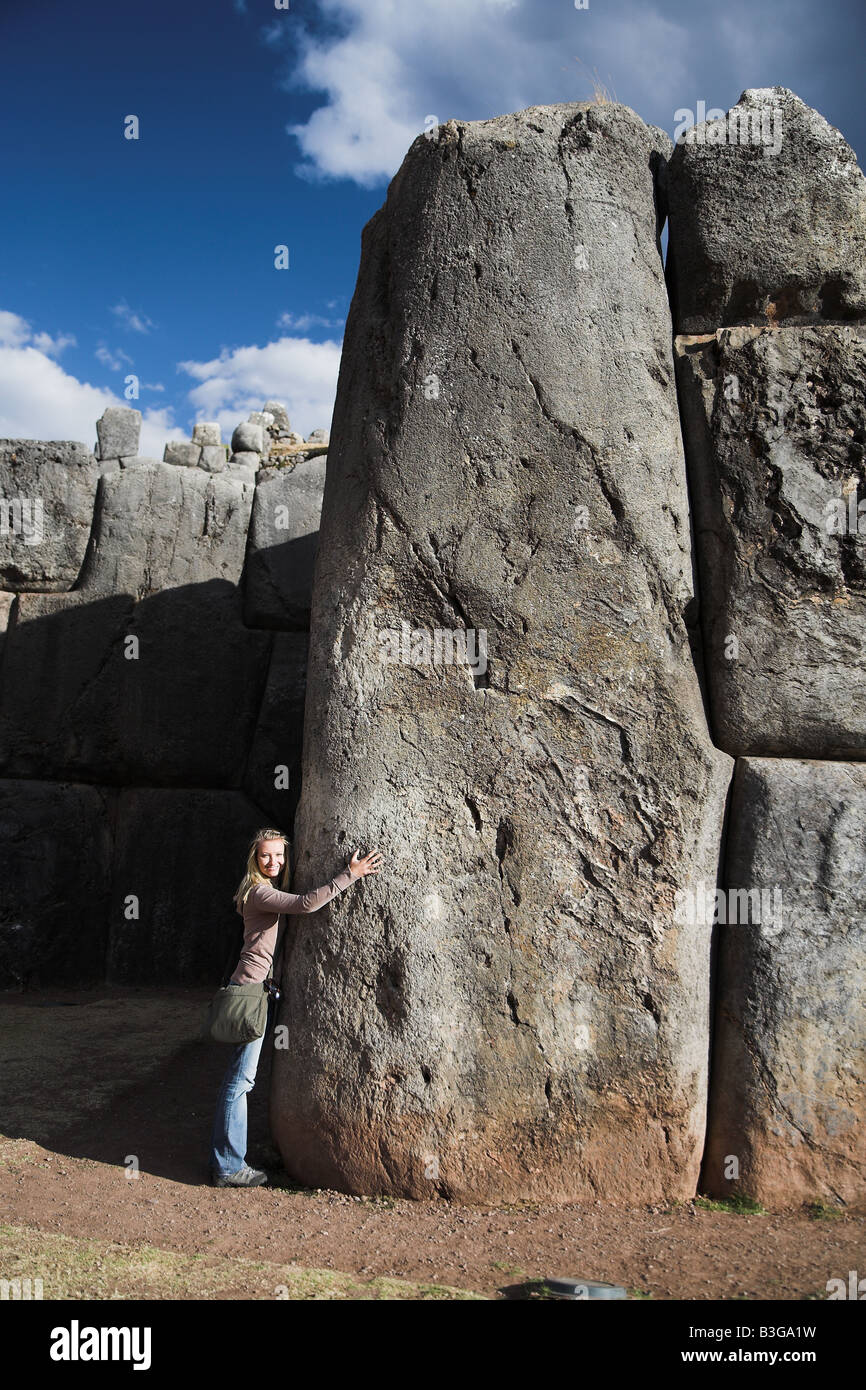 Giant stone walls sacsayhuaman inca hi-res stock photography and images ...