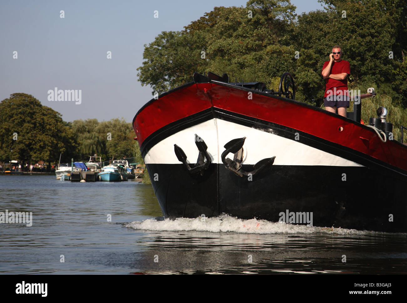 Man on barge hi-res stock photography and images - Alamy