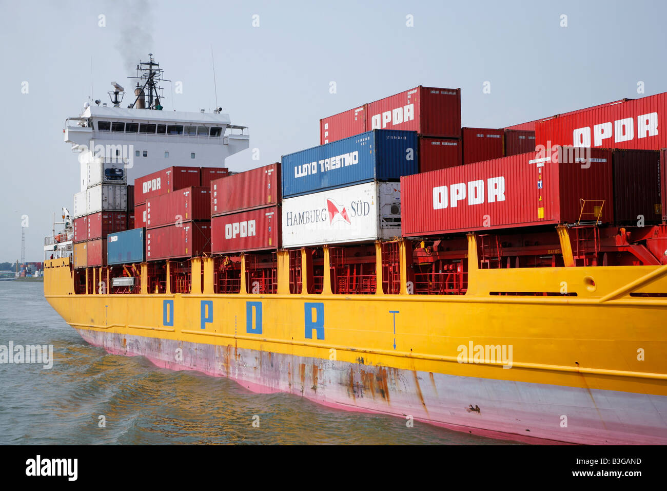 Ship and cargo containers, Port Rotterdam, Netherlands Stock Photo - Alamy