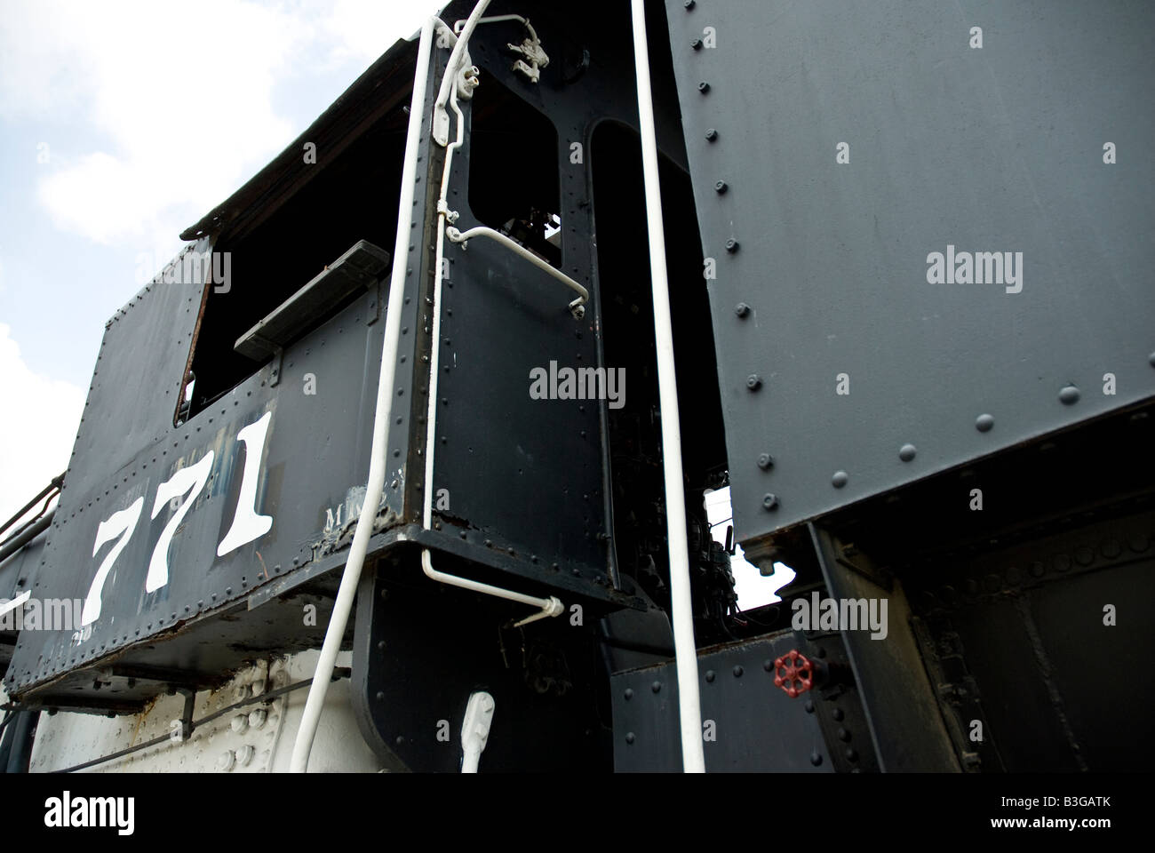Cab of an antique steam engine Stock Photo - Alamy