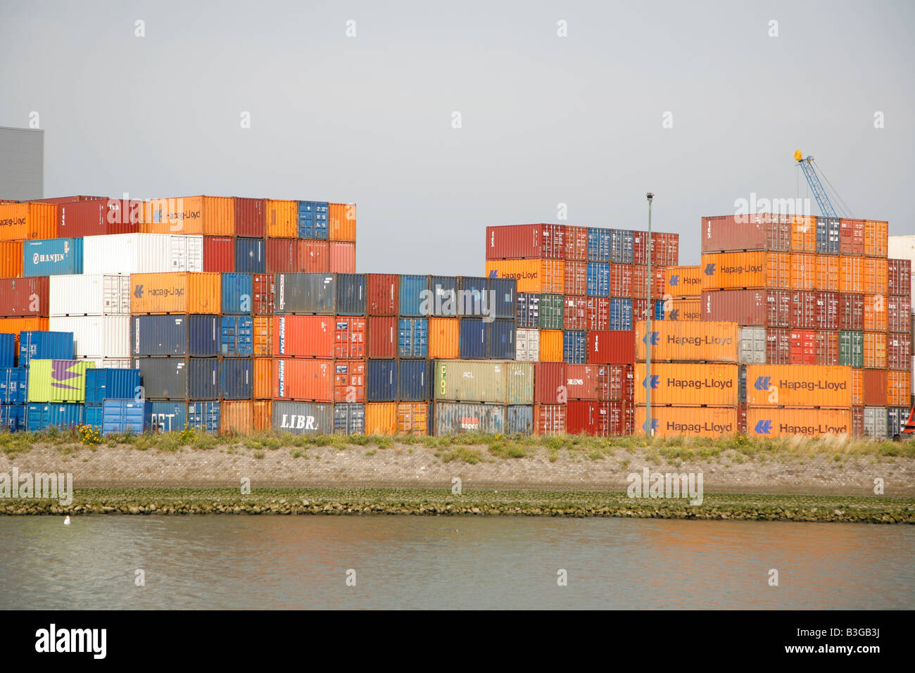 Shipping containers, Port Rotterdam, Netherlands Stock Photo - Alamy