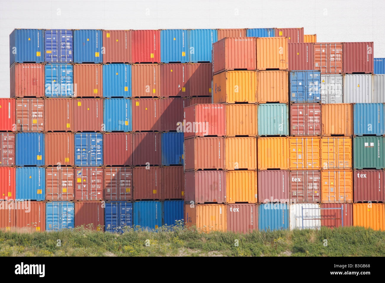 Shipping containers, Port Rotterdam, Netherlands Stock Photo - Alamy