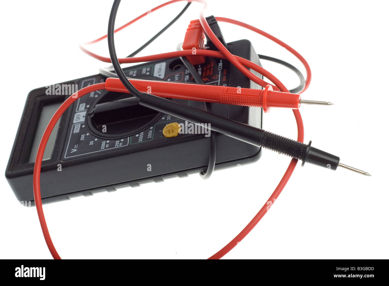 Digital multimeter over white background Stock Photo - Alamy