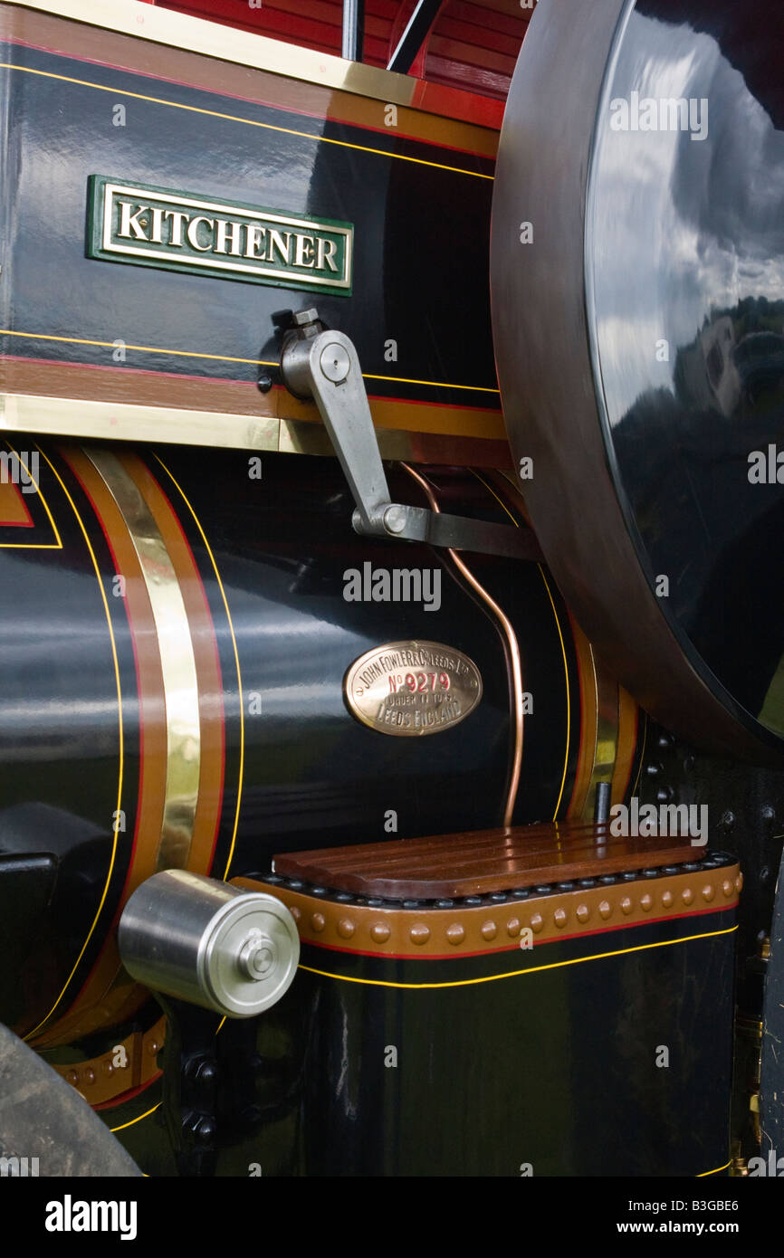 Panel detail on vintage 1902 John Fowler A4 class traction engine Stock ...