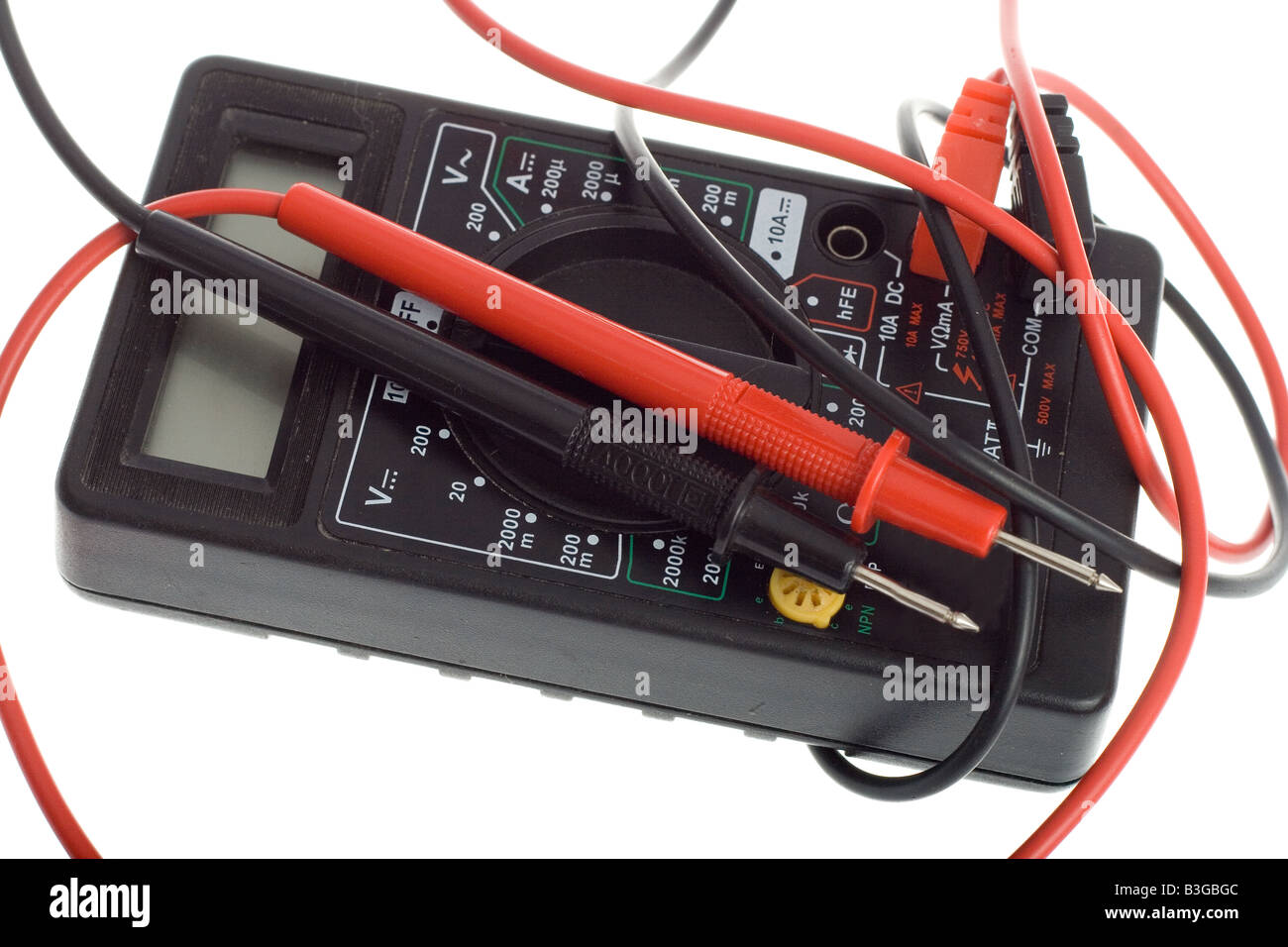 Digital multimeter over white background Stock Photo - Alamy