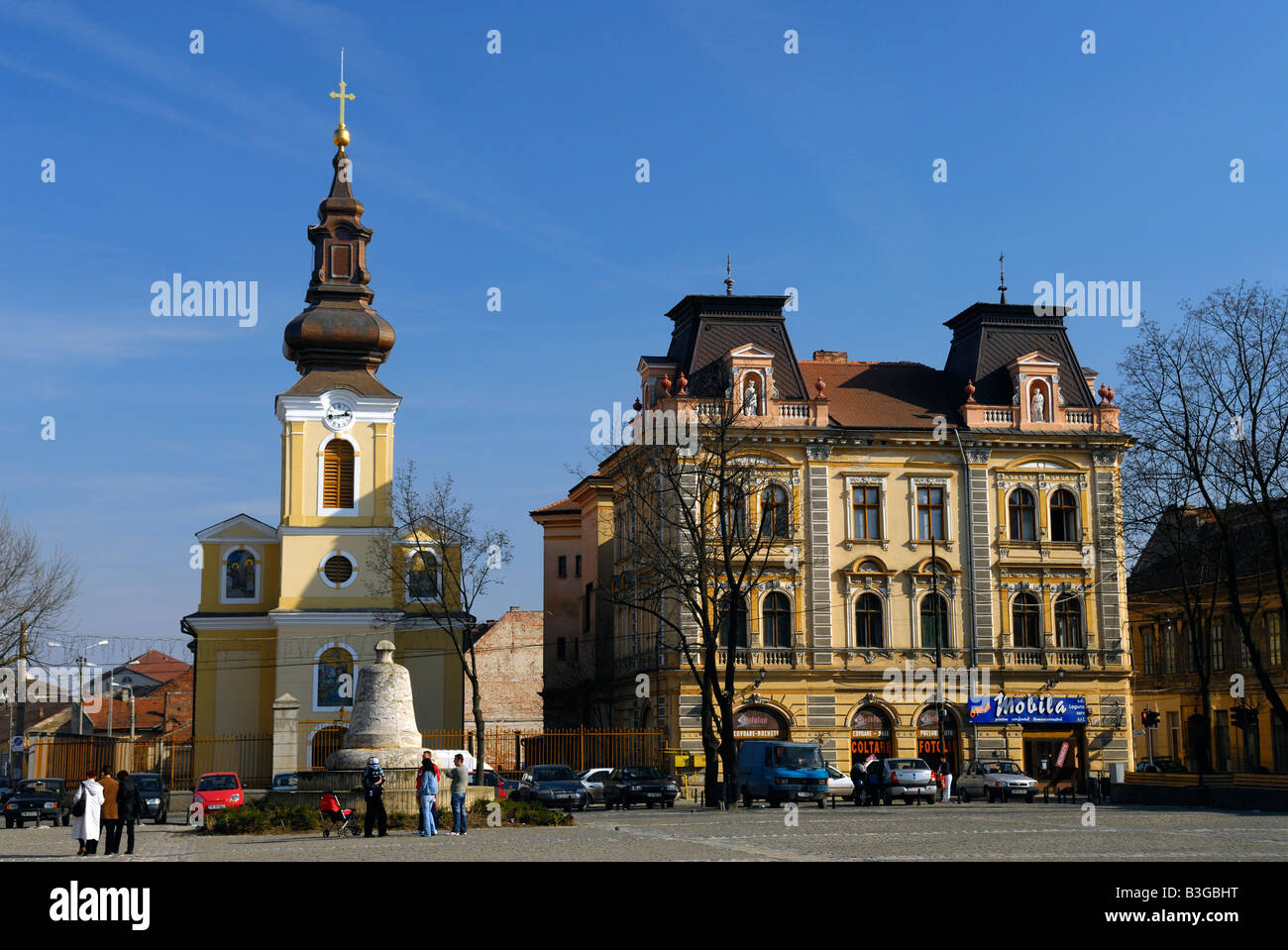 Colourful baroque buildings Timisoara Romania Stock Photo - Alamy