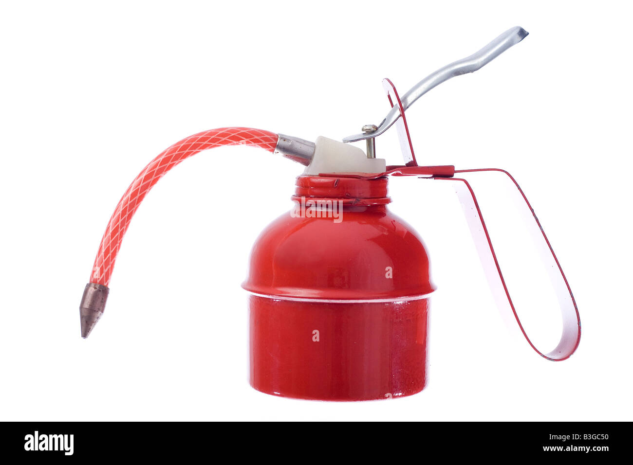 Oil can isolated on white background Stock Photo - Alamy