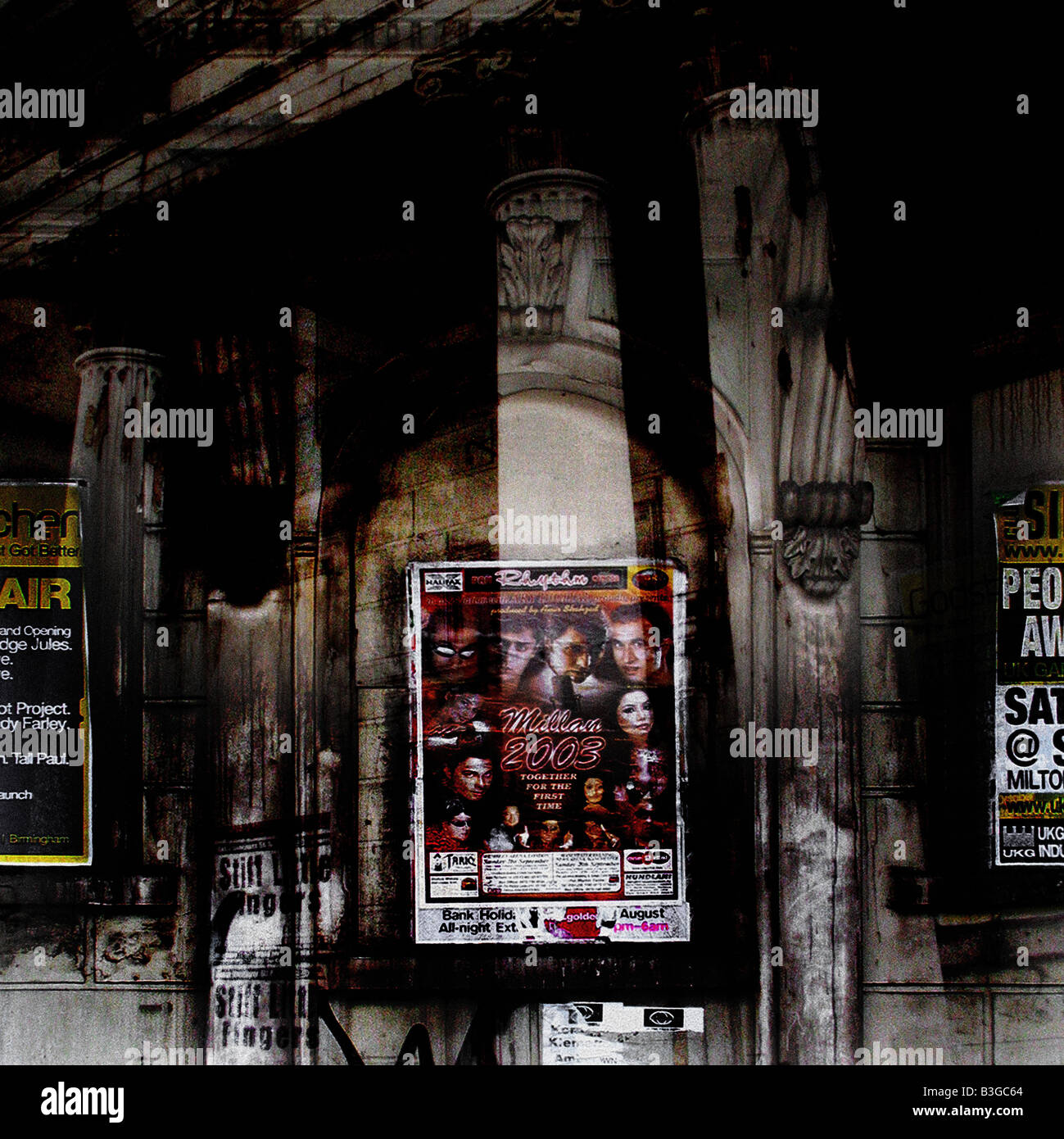 Posters and Urban Decay FOR EDITORIAL USE ONLY Stock Photo - Alamy