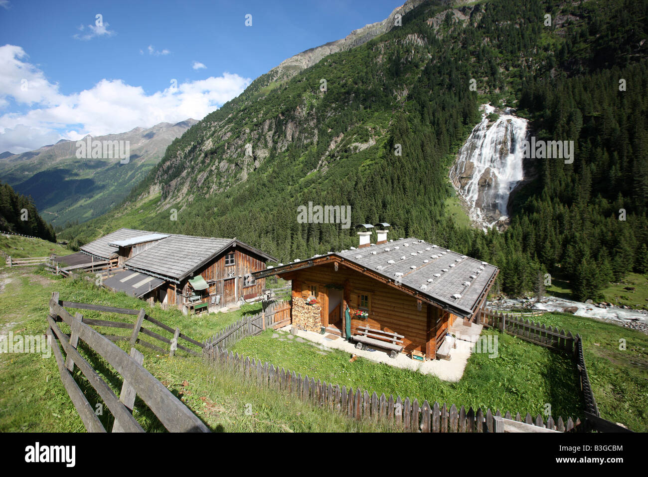 AUT, Austria, Tyrol: Stubaital, Stubai Valley. Grawa alm hut Stock ...